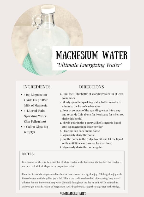 Quickly Increase Energy with Magnesium Water | Living Ancestrally